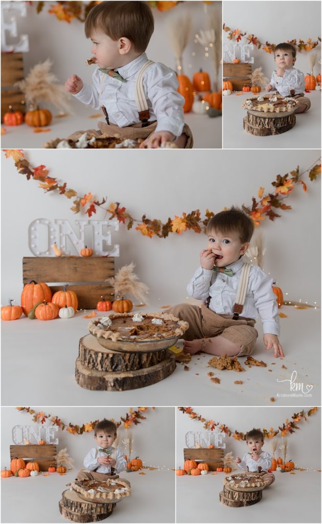 A Non-Traditional Cake Smash Session - Pie Smash for Baby's 1st ...